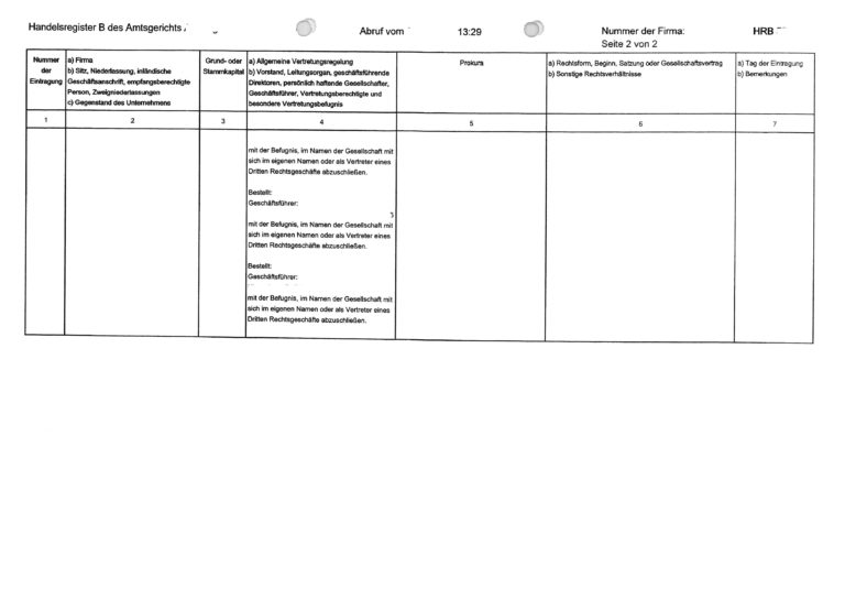 Handelsregisterauszug Deutschland (DE-ES) - Musterübersetzungen von ...