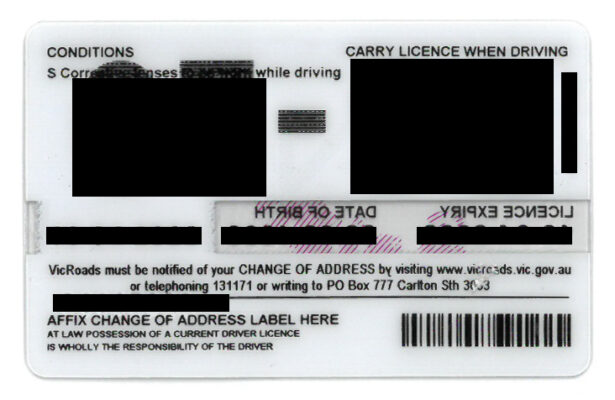Driver Licence Victoria Australia - Musterübersetzungen von Urkunden