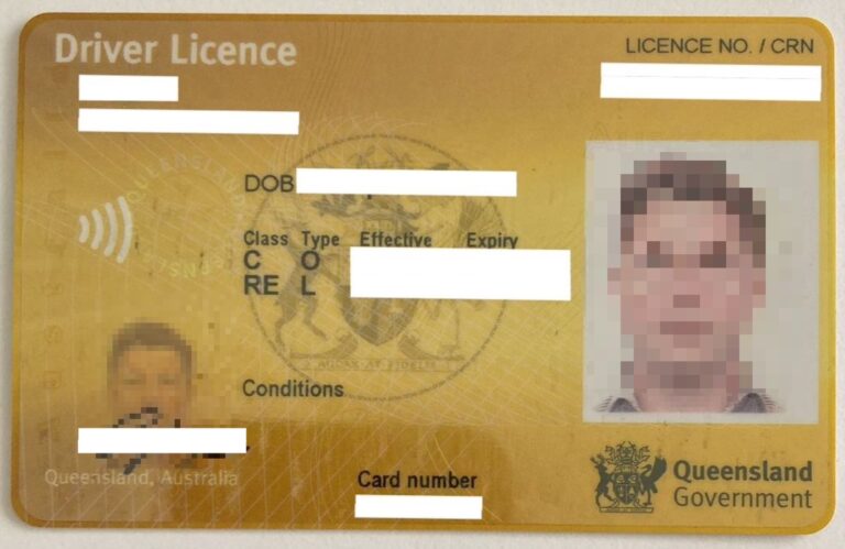 Driver Licence Queensland Australia - Musterübersetzungen von Urkunden